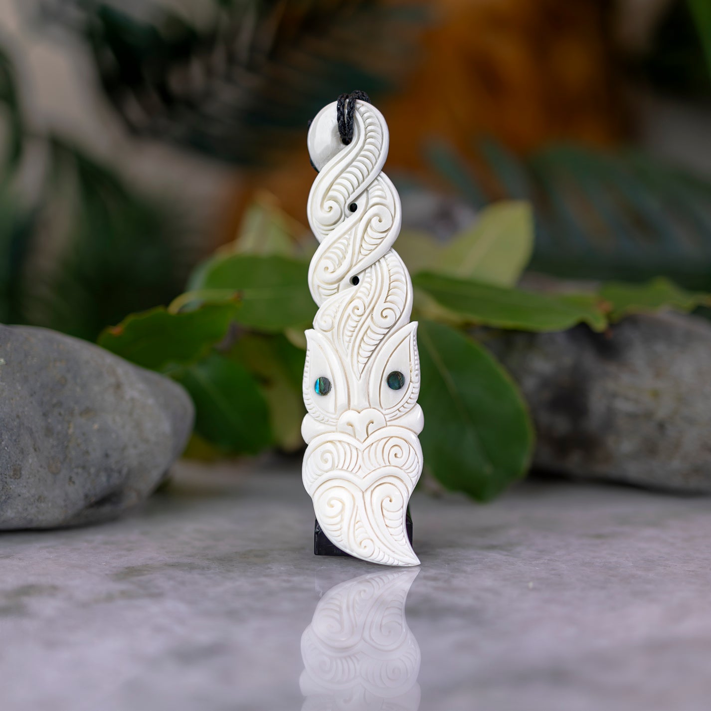 XL Bone Tiki Twist Pendant | XMT Creations